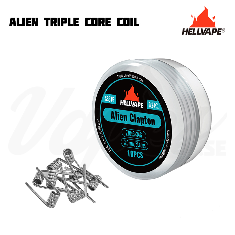 Hellvape Alien Triple Core Coil SS316 (0,24 ohm, 34G, 10-pack) - Vapes.se